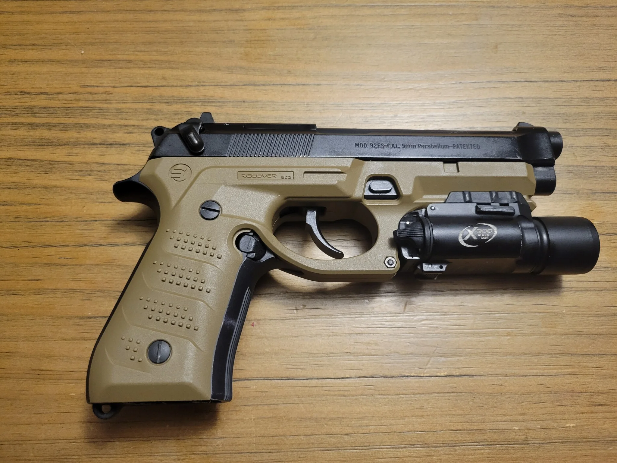 Beretta Grip 92FS Grips M9 Rail Mount BC2 Rail Adapter